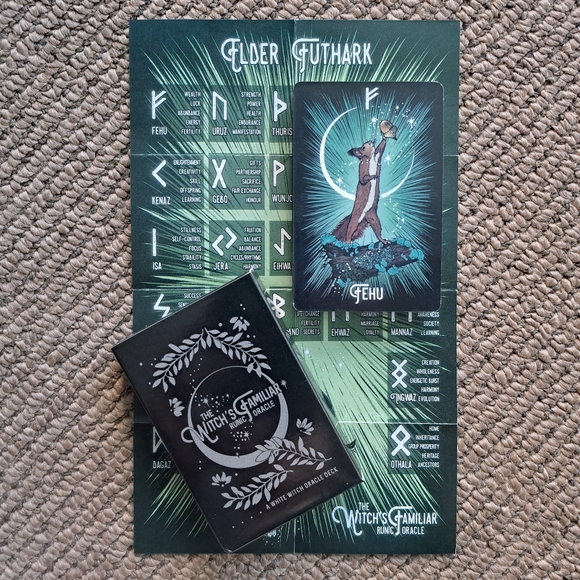 Other | The Witchs Familiar Runic Oracle A 24card Deck Pocket Size ...